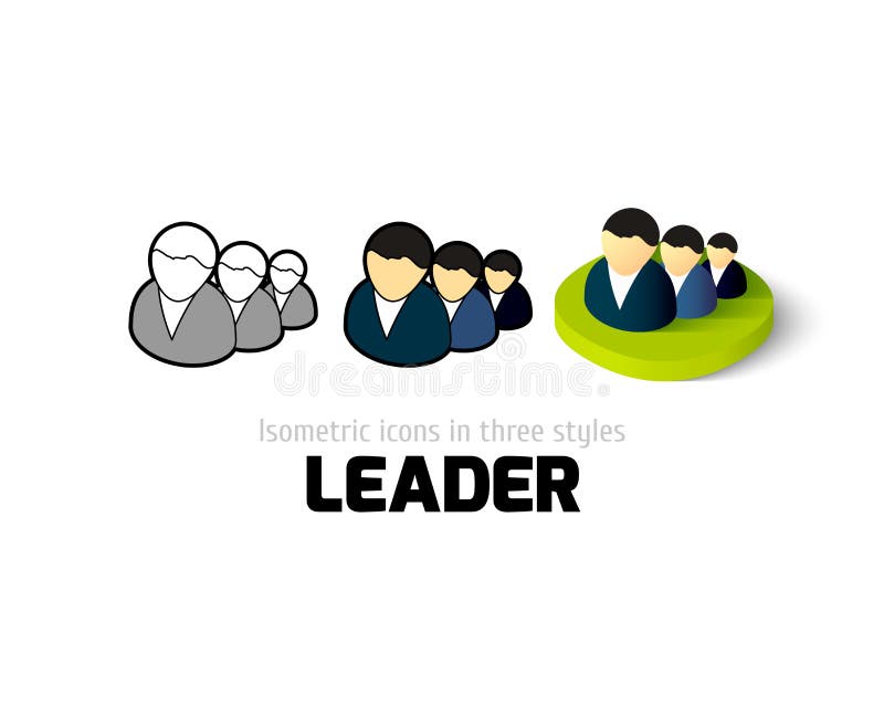 Leader Icon in Different Style Stock Vector - Illustration of icon ...
