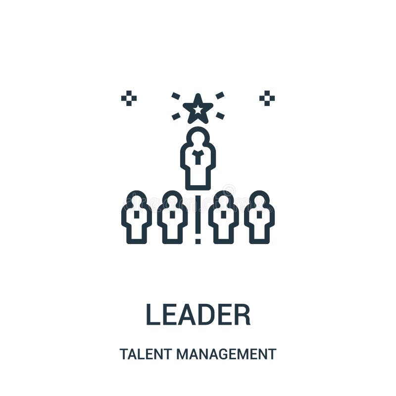 Leader Icon Vector from Talent Management Collection. Thin Line Leader ...