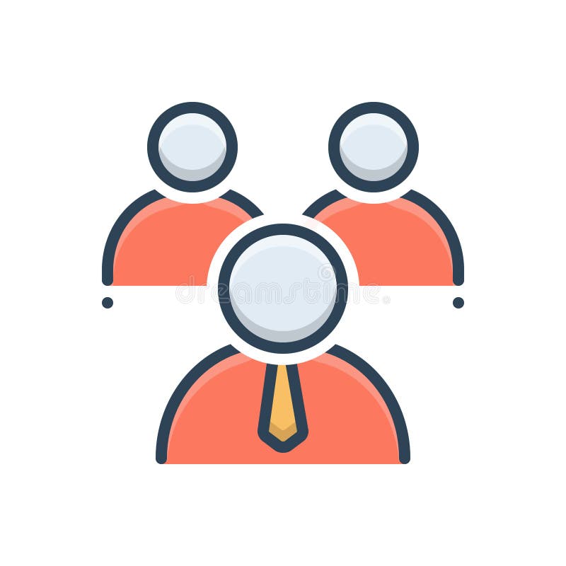 Color Illustration Icon for Leader, Winner and Team Stock Illustration ...