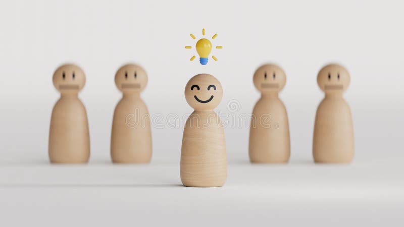 Leader with Idea and Innovation and Creativity Concept. Creative ...