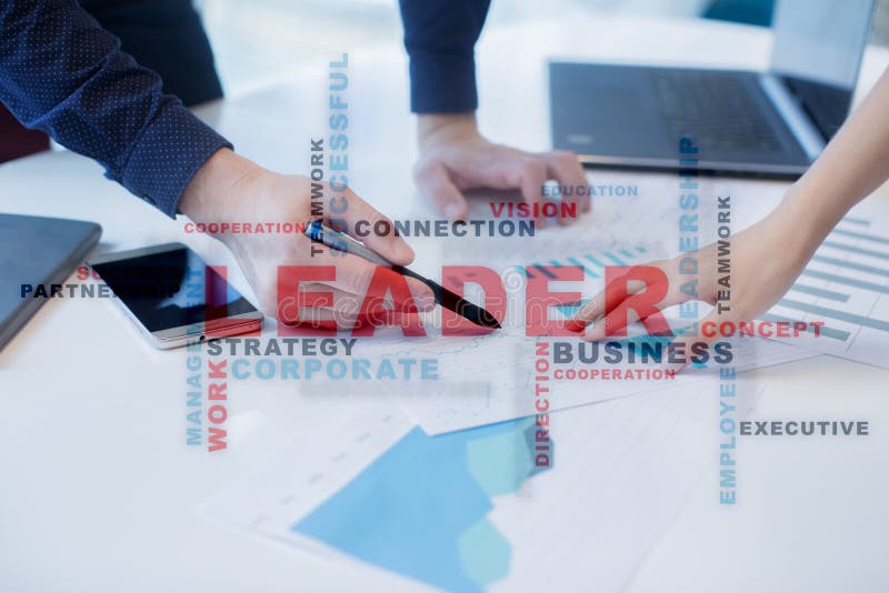 Leader. Leadership. Teambuilding. Business Concept. Words Cloud. Stock ...