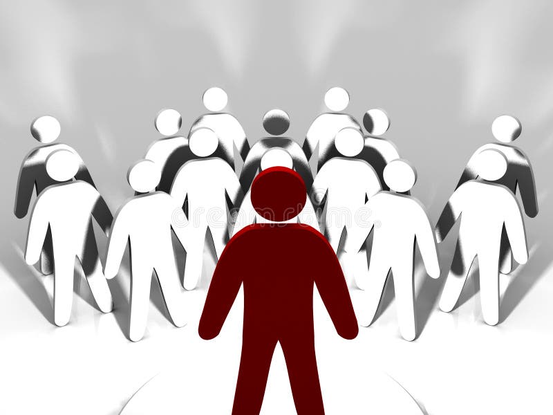 Leader leading people stock illustration. Illustration of ruler - 9263127