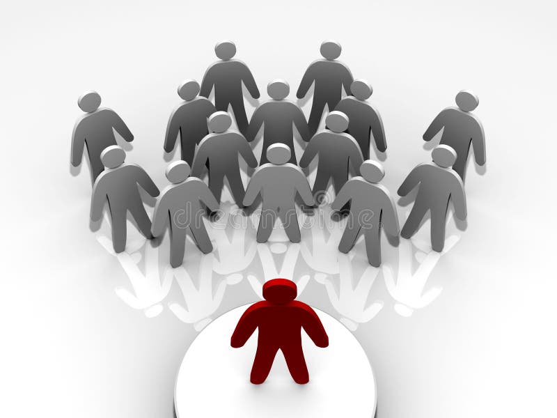 Leader leading people stock illustration. Illustration of ruler - 13277370