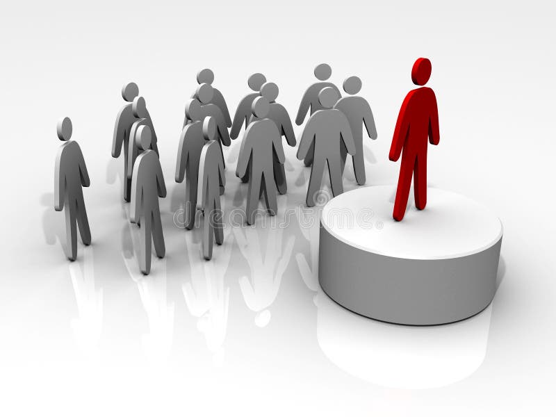 Leader leading people stock illustration. Illustration of ruler - 9263127