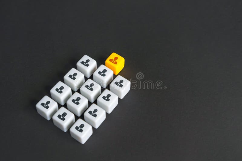 The Leader Leads His Team in Order. Cooperation and Teamwork. Group ...