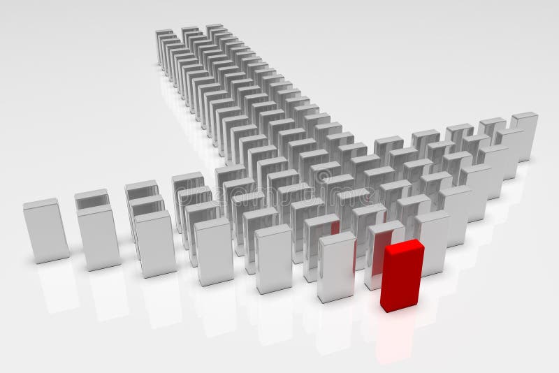 Leader Leads the Team Forward. Business Concepts Stock Illustration ...