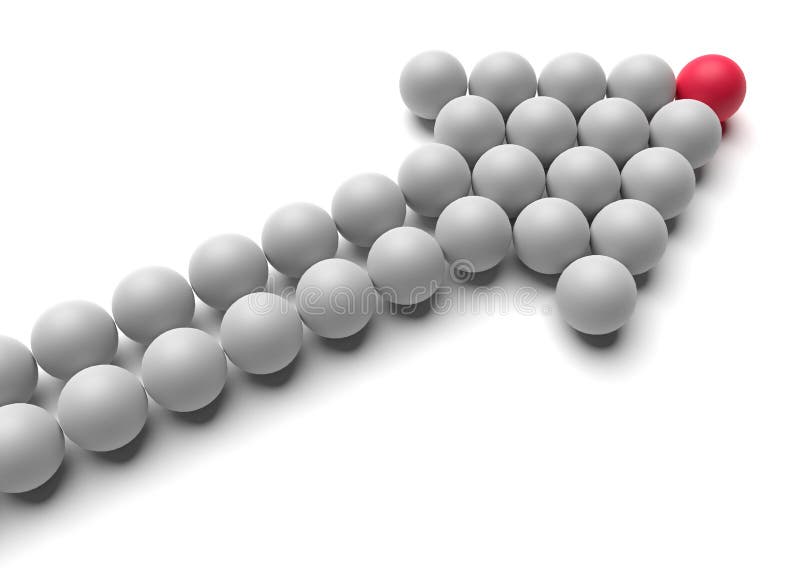 Leader Leads the Team Forward. Business Concepts Stock Illustration ...