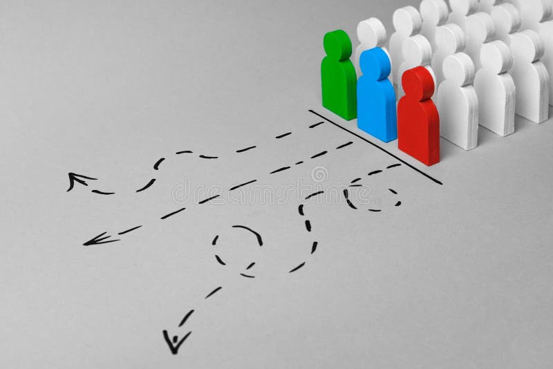 The Leader Leads the Team on the Right Path Towards the Goal. Choice of ...