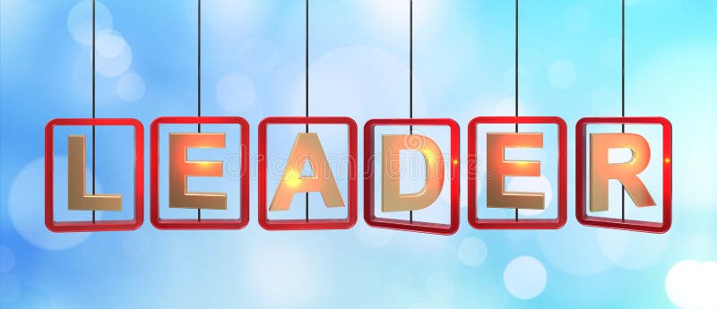 Leadership letters hanging stock illustration. Illustration of ...