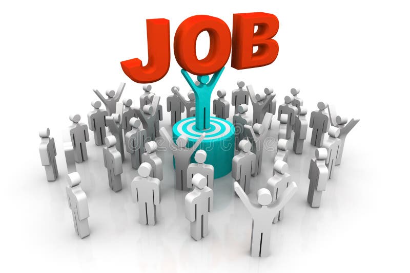 Leader Lifting the Word Job Stock Illustration - Illustration of leader ...