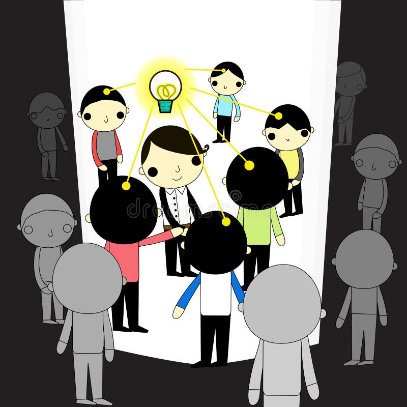 Leader of light stock vector. Illustration of lamp, team - 47977365