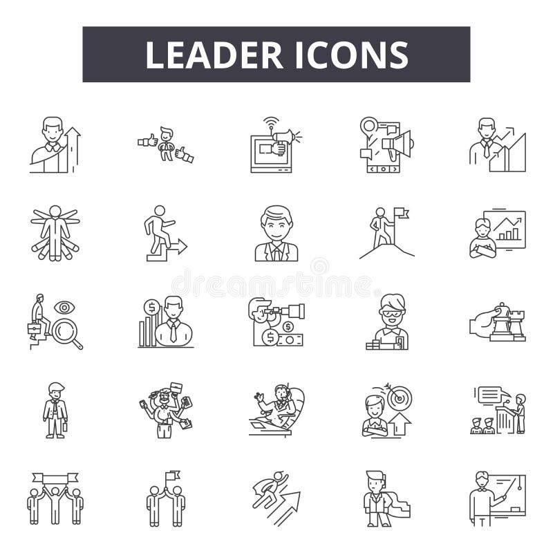 Leader Line Icons, Signs, Vector Set, Outline Illustration Concept ...