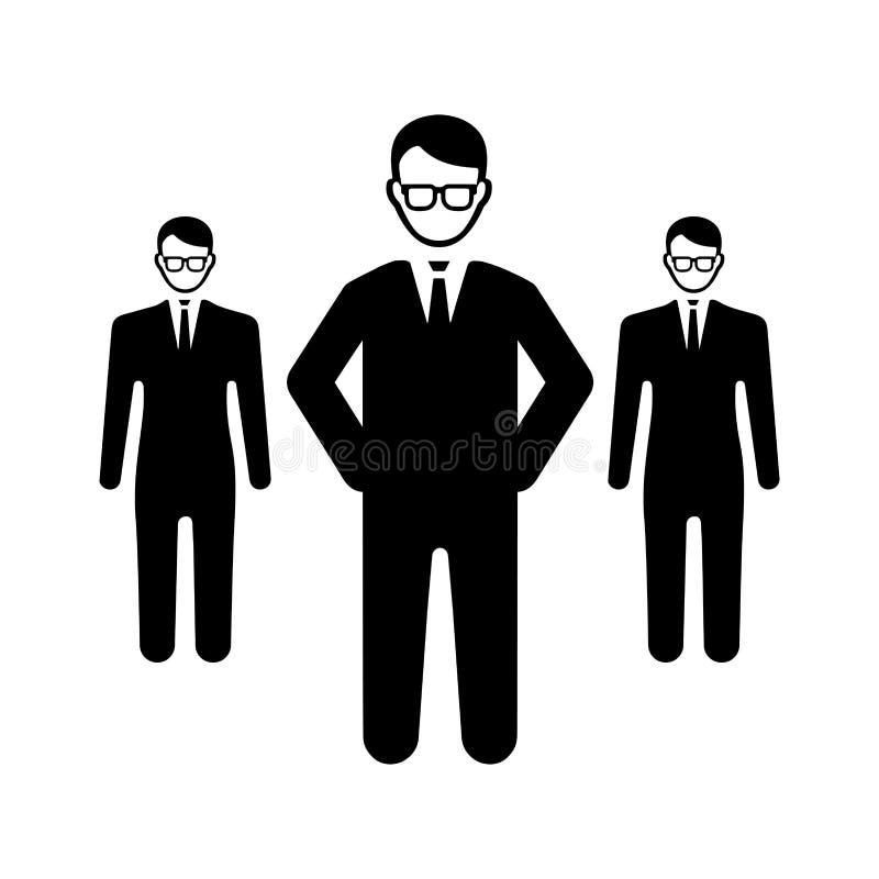 Leader, Manager Icon. Black Vector Graphics Stock Vector - Illustration ...