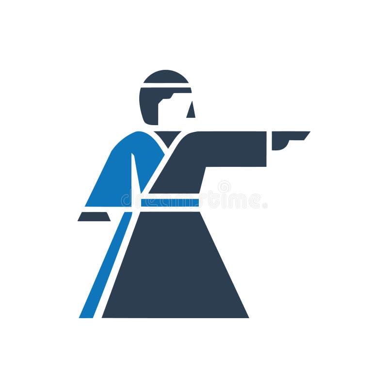 Leader Pointing Icon stock illustration. Illustration of influence ...