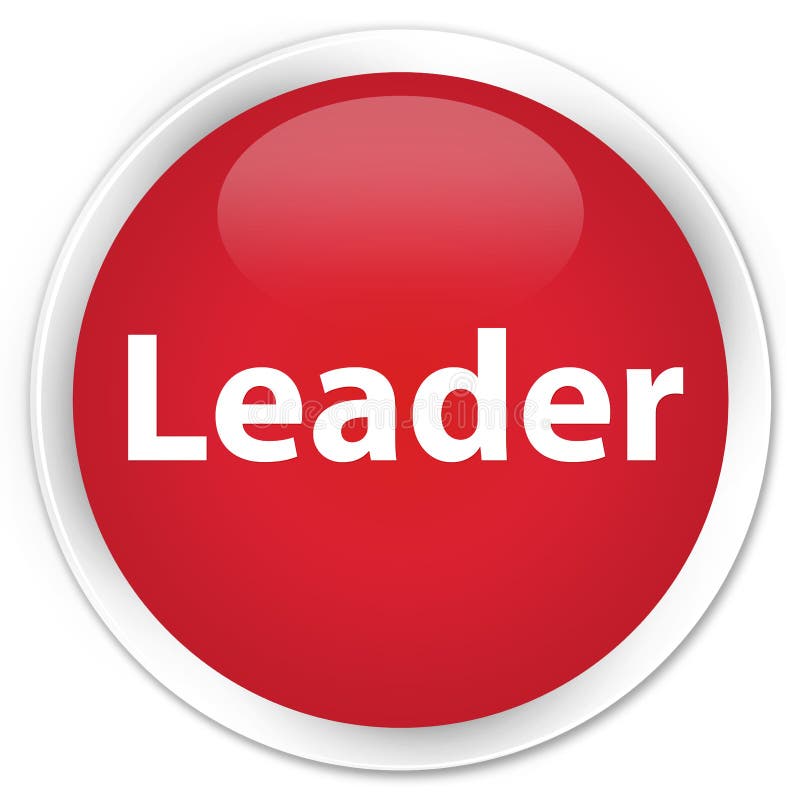Leader Premium Red Round Button Stock Illustration - Illustration of ...