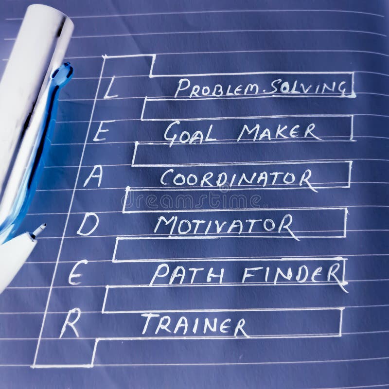 Leader Related Terminology Displayed on Abstract Background with Pen ...