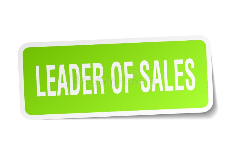 Leader of Sales Square Sticker Stock Vector - Illustration of sale ...