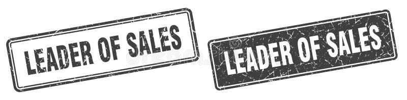 Leader of Sales Stamp Set. Leader of Sales Square Grunge Sign Stock ...