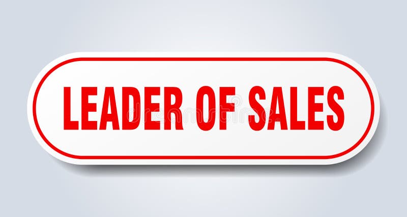 Leader of sales sticker. stock vector. Illustration of peeler - 197144299