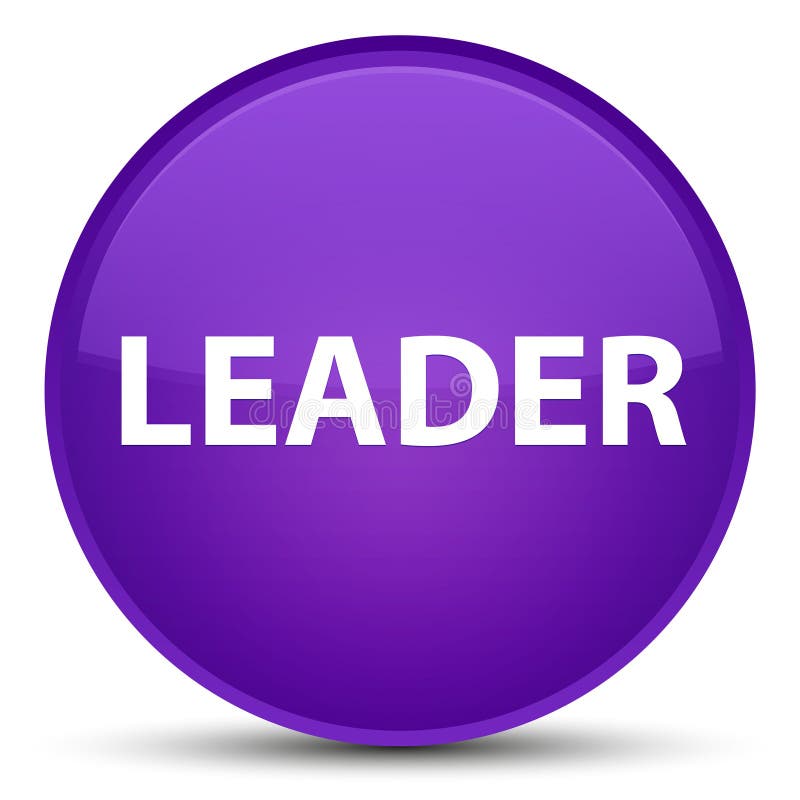 Leader Special Purple Round Button Stock Illustration - Illustration of ...