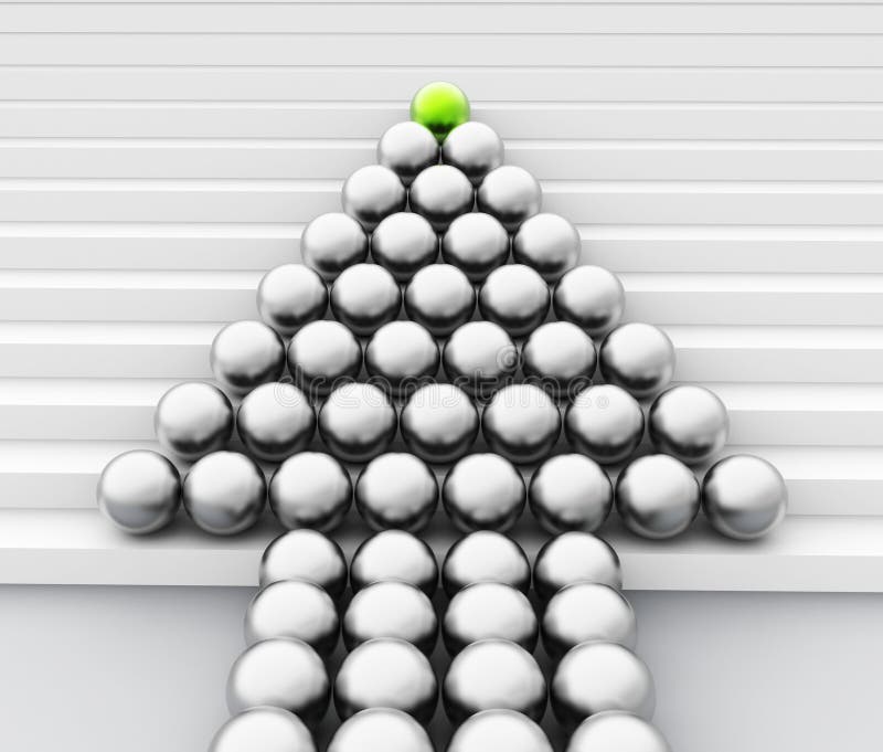 Leader Sphere Means Team Work and Manage Stock Illustration ...