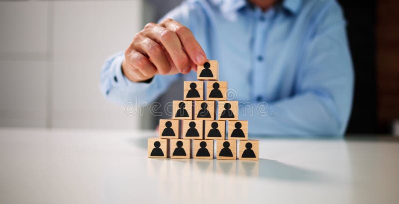 Leader Stacking Blocks stock image. Image of recruiting - 264169101