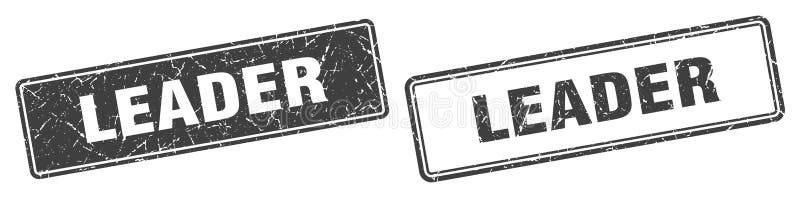 Leader Stamp Set. Leader Square Grunge Sign Stock Vector - Illustration ...