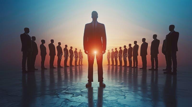 A Leader Standing in Front of a Group, with Everyone Focused Stock ...