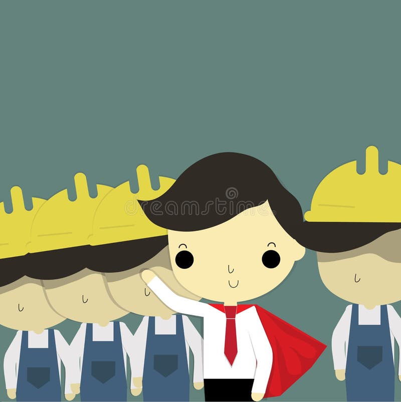 Leader and subordinate stock vector. Illustration of concept - 67939141