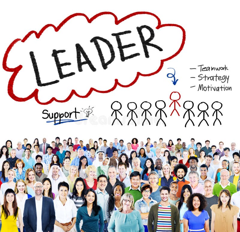 Leader Support Teamwork Strategy Motivation Concept Stock Image - Image ...