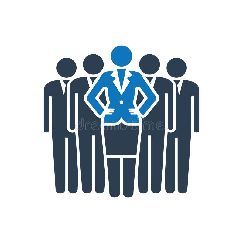 Leader among Team Icon stock vector. Illustration of professional ...