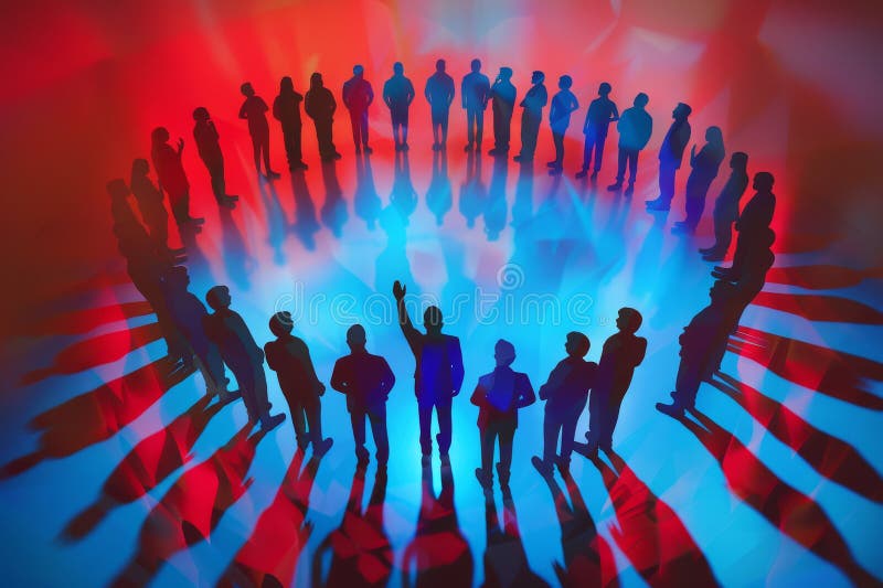 Leader of a Team, Teamwork Concept on an Abstract Background Stock ...