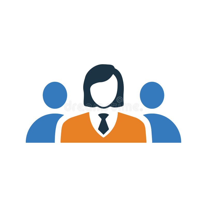 Leader, Team, Woman Icon. Simple Editable Vector Illustration Stock ...