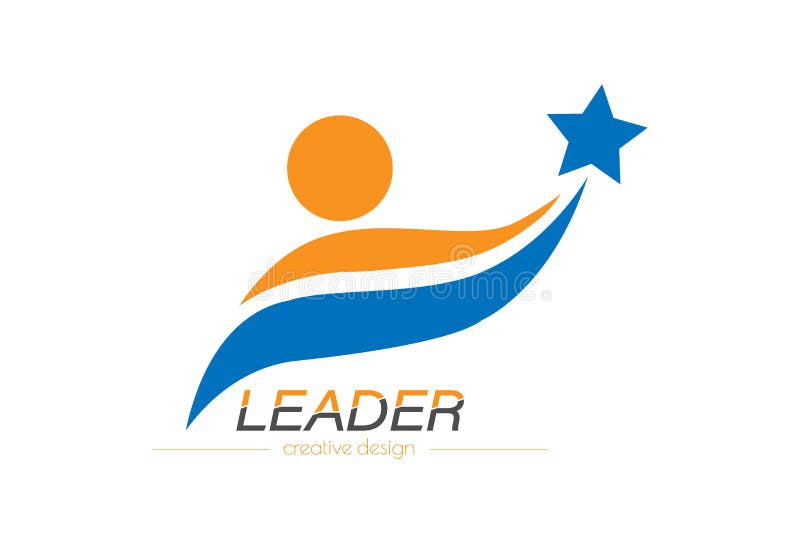 Leader. Template of a Logo, Sticker, Brand or Label for a Creative Idea ...