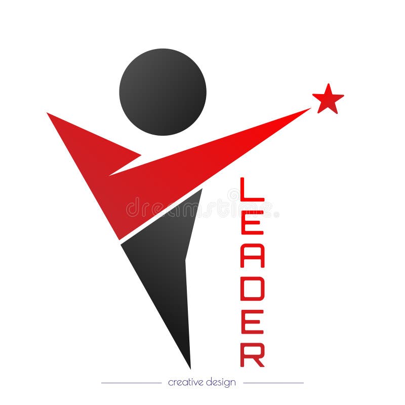 Leader. Template of a Logo, Sticker, Brand or Label for a Creative Idea ...