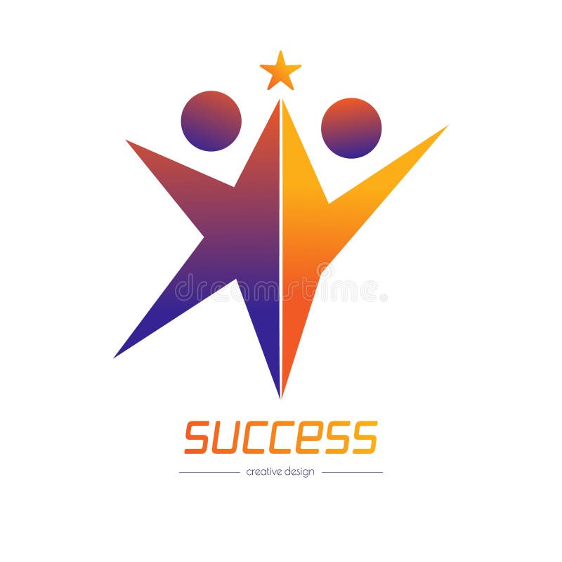 Leader. Template of a Logo, Sticker, Brand or Label for a Creative Idea ...