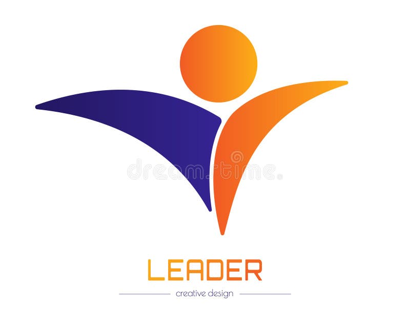 Leader. Template of a Logo, Sticker, Brand or Label for a Creative Idea ...