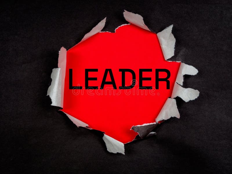 Leader Text Colored Black Red Paper Background Stock Photos - Free ...
