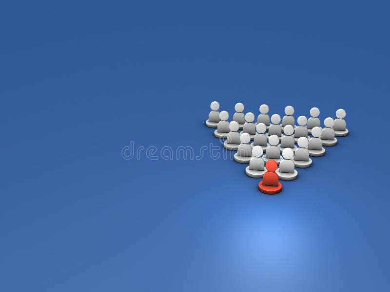 A Leader Who Leads Everyone in the Group. Abstract Concept Representing ...