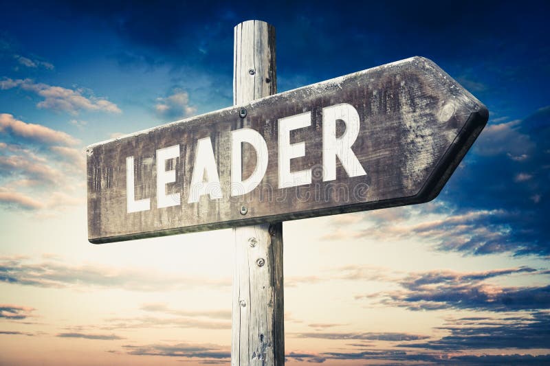 Leader - Wooden Signpost, Roadsign with One Arrow Stock Photo - Image ... Leader - Wooden Signpost, Roadsign with One Arrow Stock Photo - Image ...