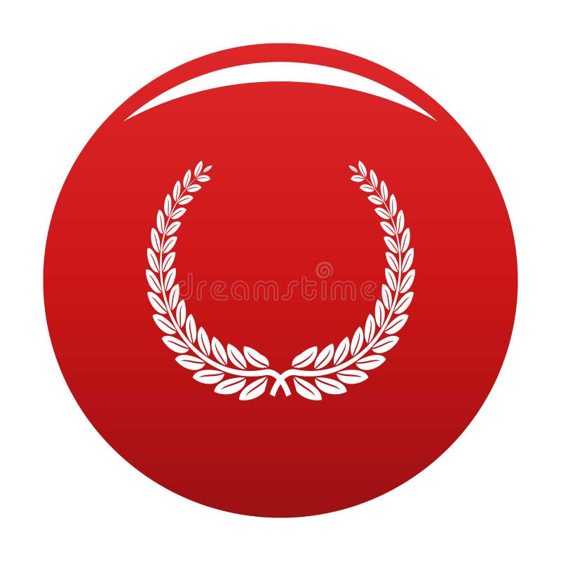 Leader Wreath Icon Vector Red Stock Vector - Illustration of royal ...