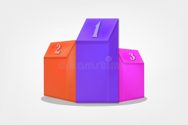 3D Ranking Leader Board Podium Vector. Top 3 Minimalist Chart. Design ...
