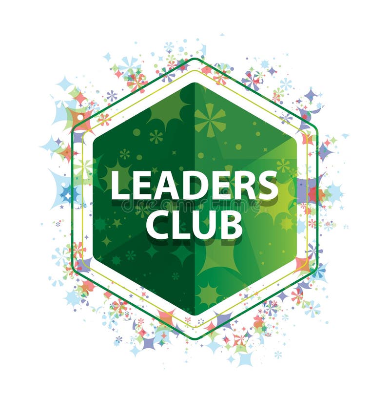 Leaders Club Floral Plants Pattern Green Hexagon Button Stock ...