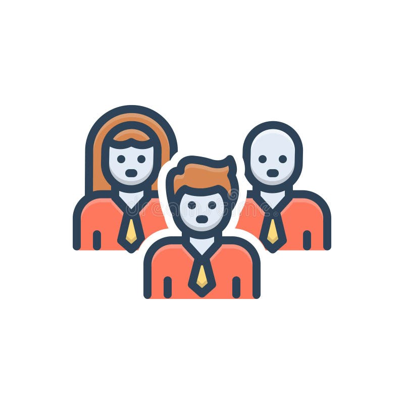 Color Illustration Icon for Leaders, Chief and Head Stock Illustration ...
