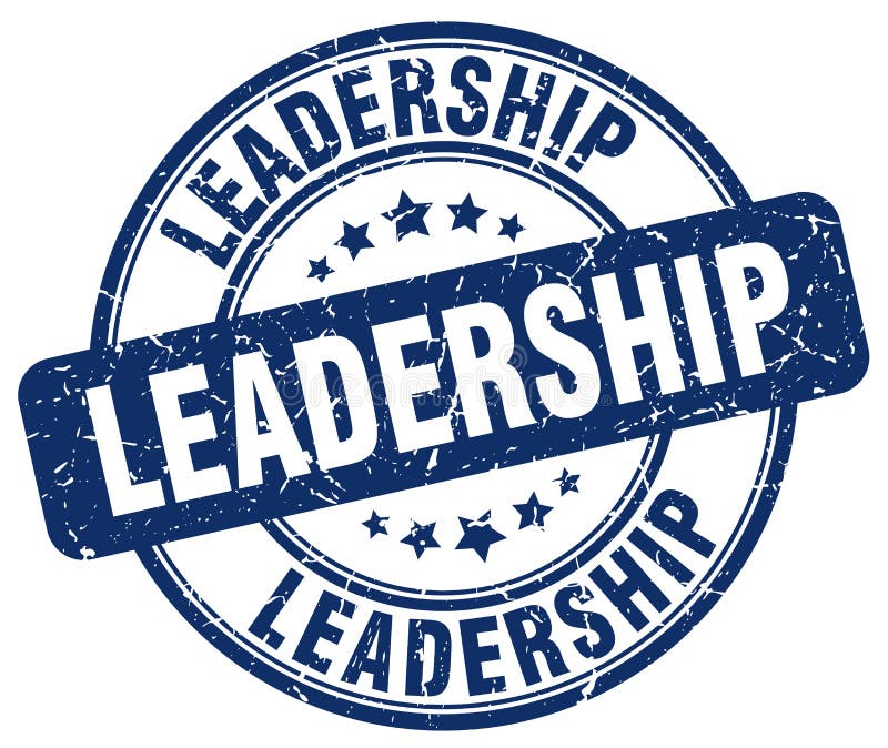 Leadership Blue Grunge Round Rubber Stamp Stock Vector - Illustration ...