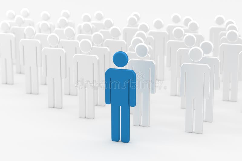 Blue leader man stock illustration. Illustration of human - 115696047