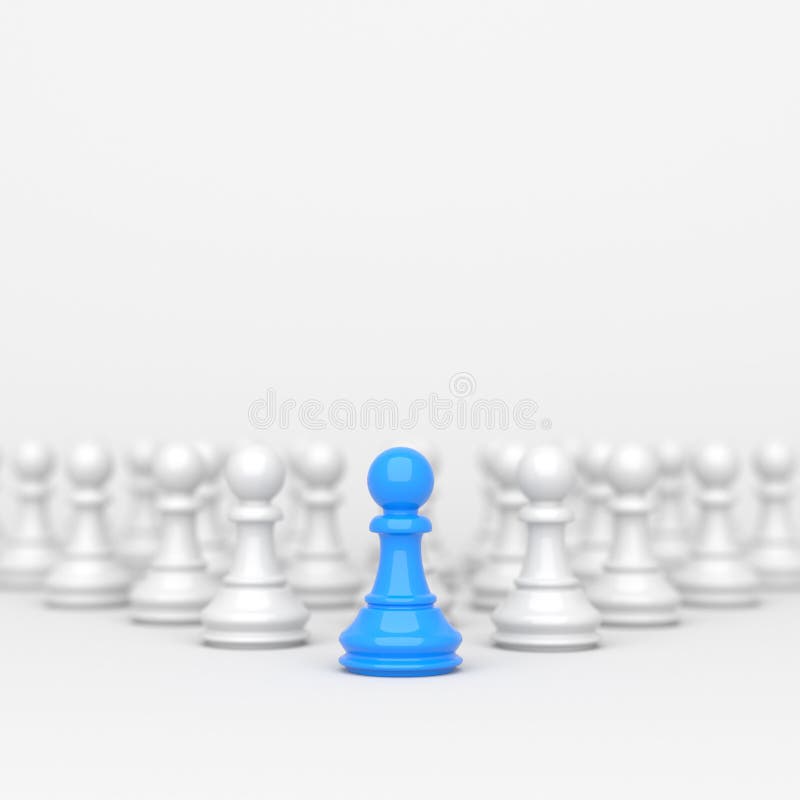 Blue pawn of chess stock illustration. Illustration of professional ...