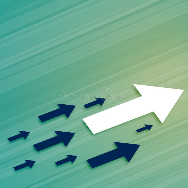 Leadership Business Growth Arrow Moving in Forward Direction Stock ...