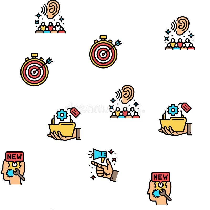 Leadership Business Success Team Vector Seamless Pattern Stock Vector ...