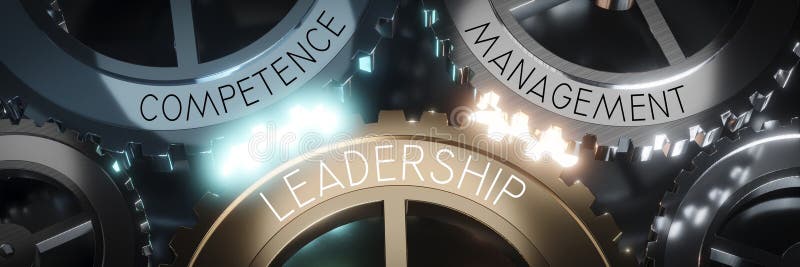Leadership, Competence, Management - Gears Concept Stock Illustration ...